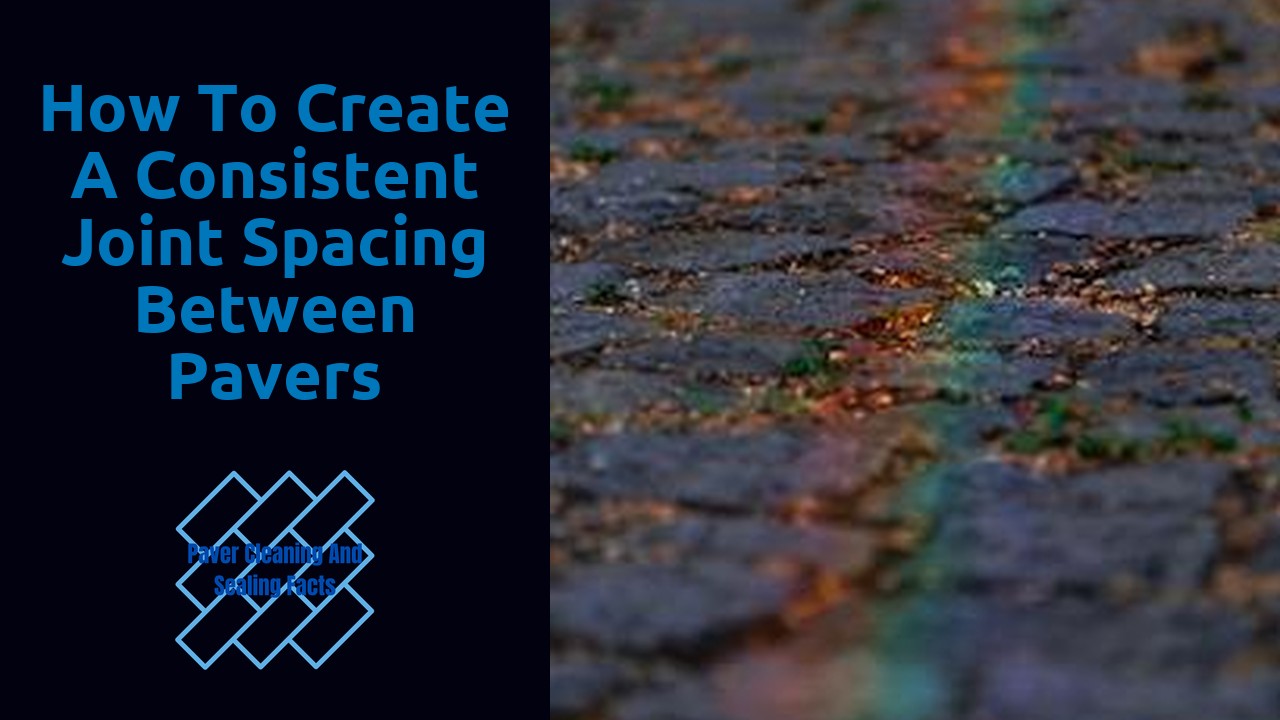 How to create a consistent joint spacing between pavers How to create a consistent joint spacing between pavers